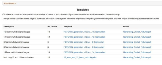 Fixture Generation And Templates – Play-Cricket