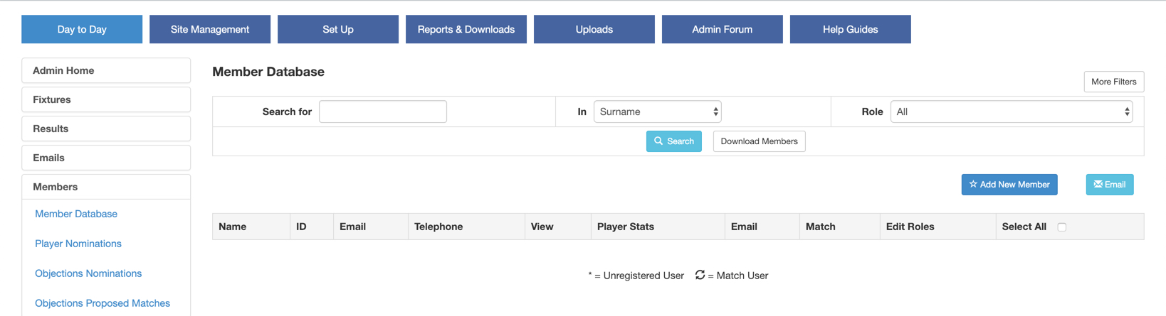 Members Administration – Play-Cricket