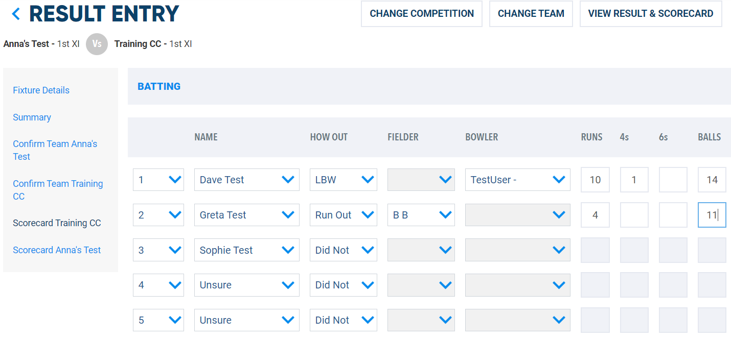 Add Results And Scorecards – Play-Cricket